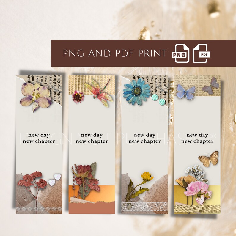Printable Bookmarks Template Printable Bookmarks Set - Etsy UK