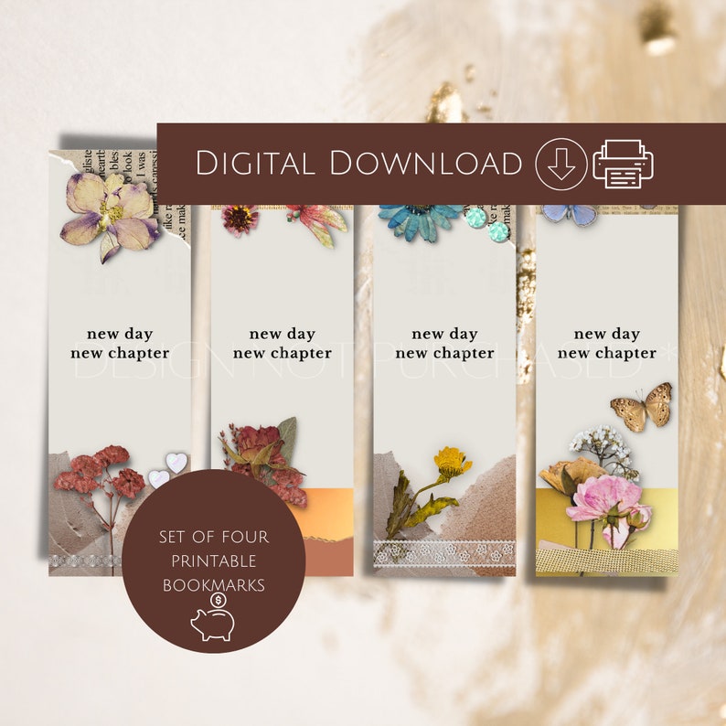 Printable Bookmarks Template Printable Bookmarks Set - Etsy UK