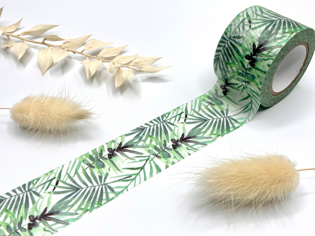 Washi Tape Samples Leaves Palm Tree Nature Watercolor - Etsy