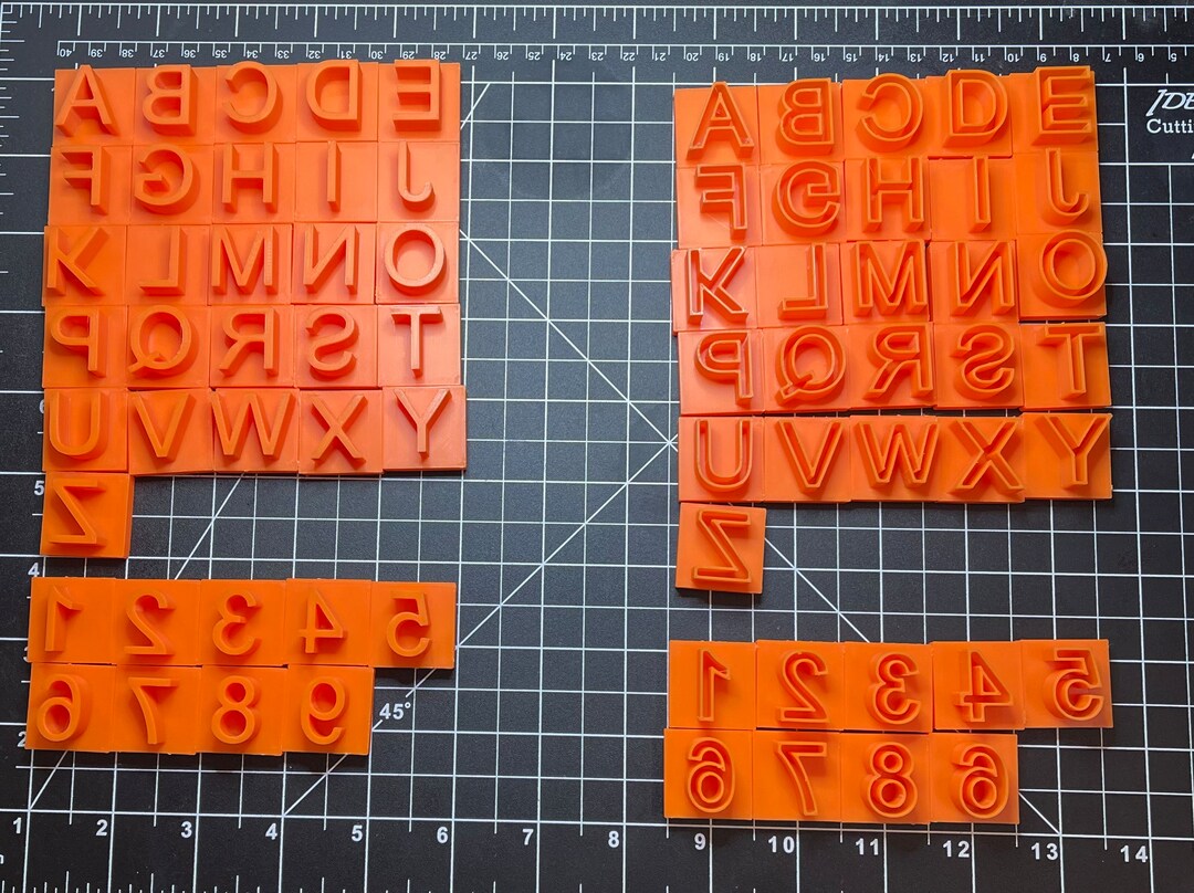 Letters & Numbers Stamps 3D Printed Stamps - Etsy