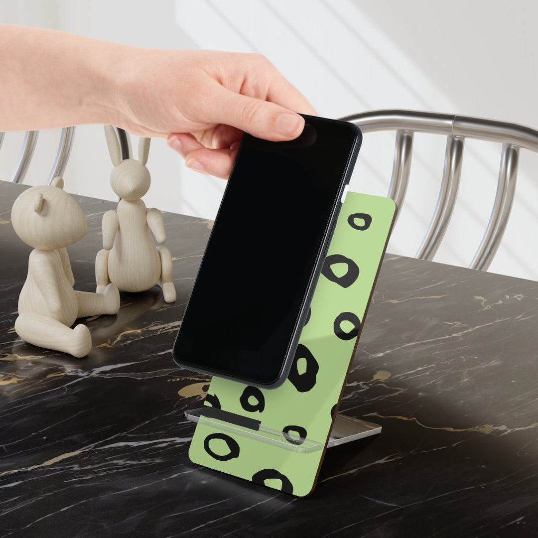 Mobile Display Stand for Smartphones | Mint Leopard | Phone Holder - Etsy