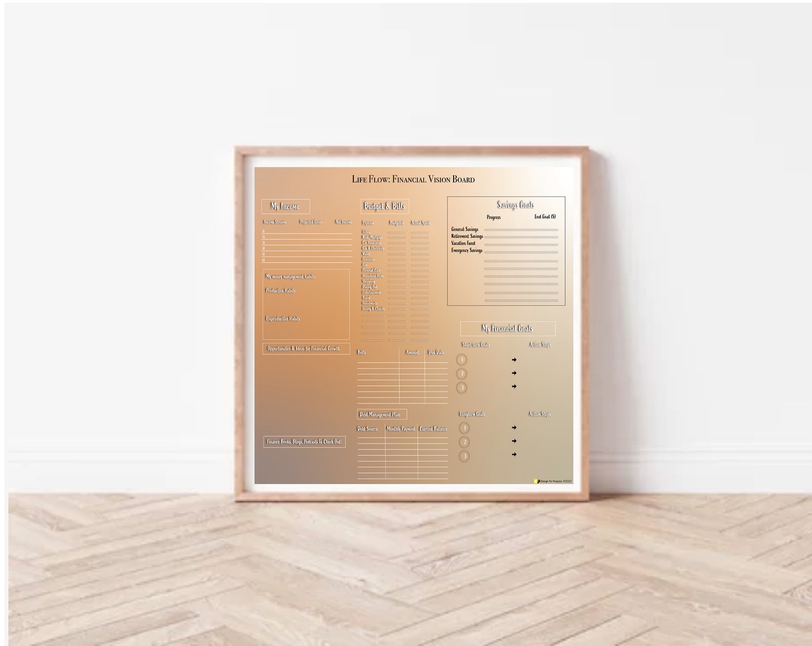 Finance Vision Board | Printable | Budgeting Template - Etsy