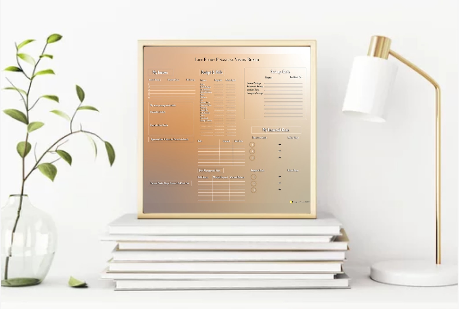 Finance Vision Board | Printable | Budgeting Template - Etsy