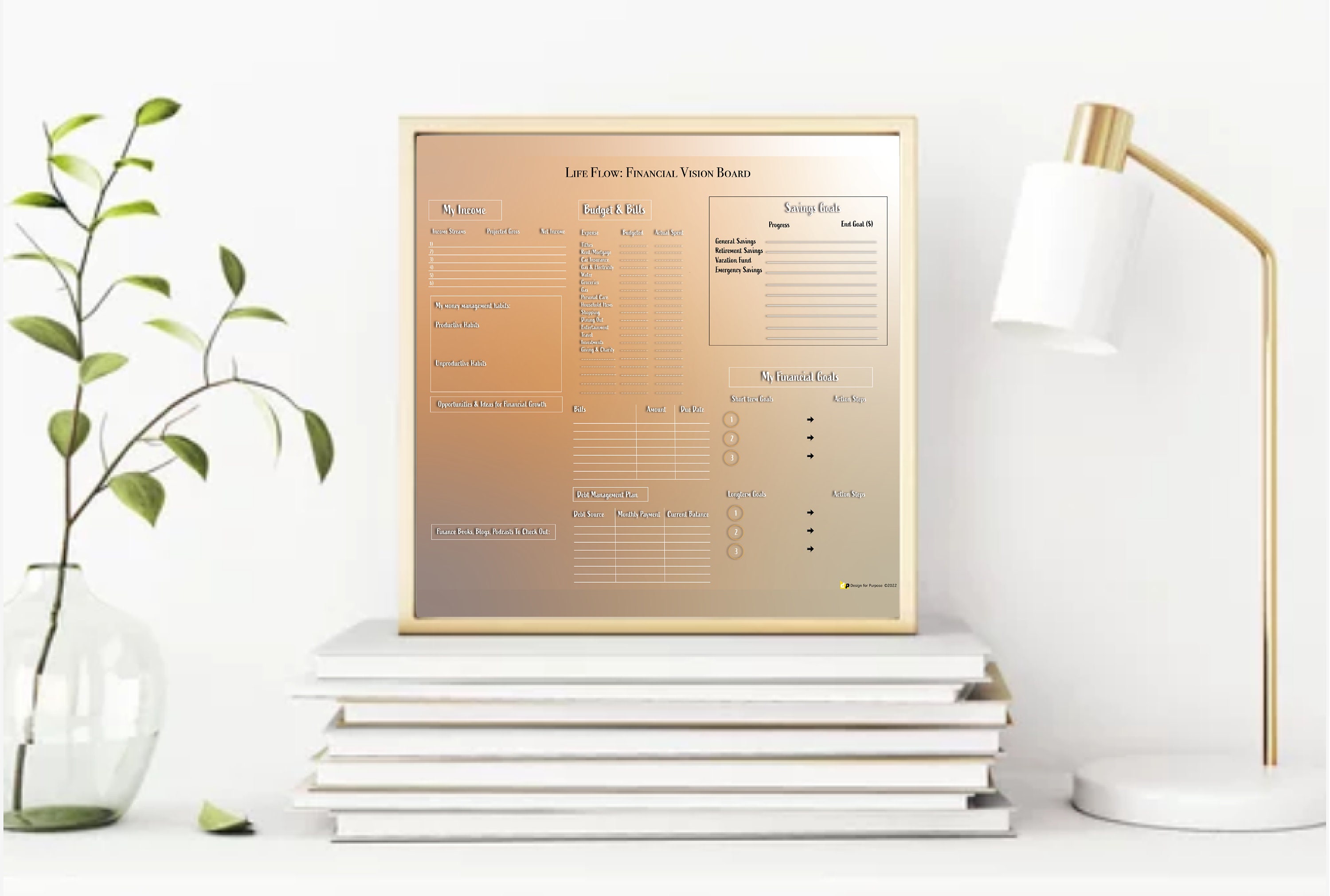 Finance Vision Board | Printable | Budgeting Template - Etsy