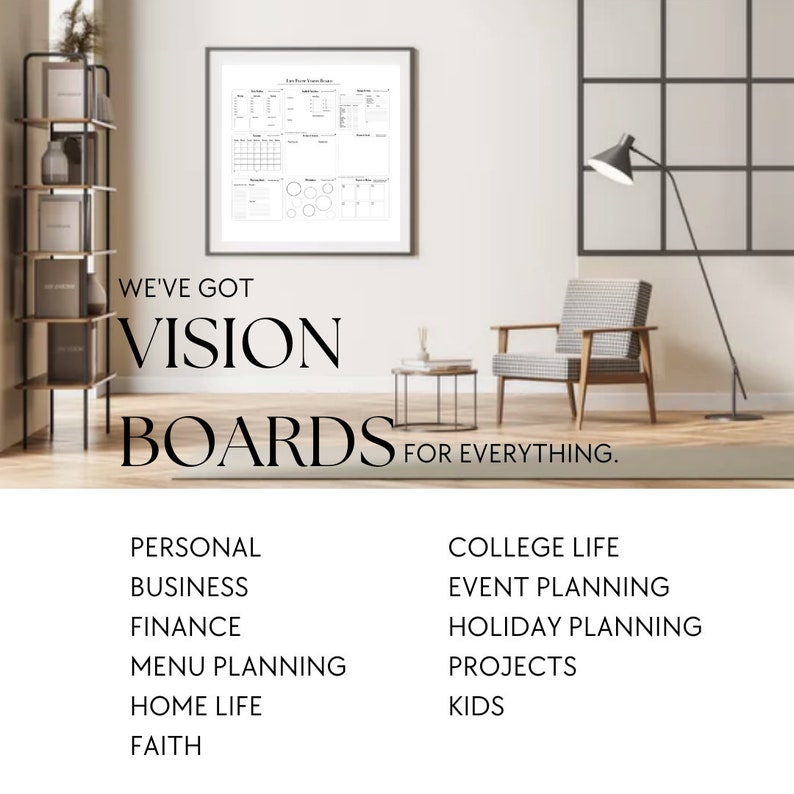 Business Manager Vision Board Printable Small Business Templates - Etsy