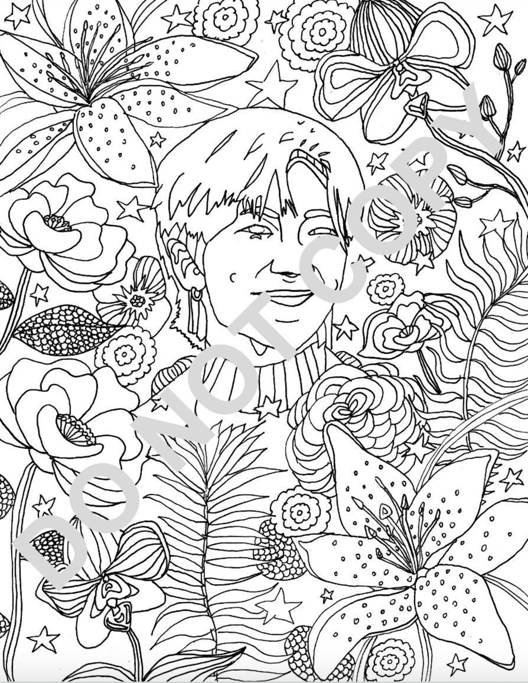 Namjoon Coloring Page - Etsy