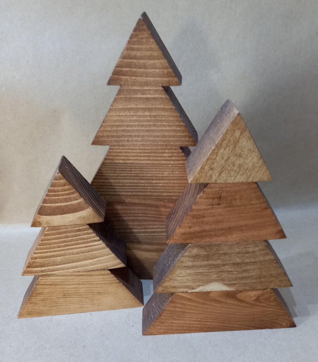 Rustic Wood Trees Set of X3 Wooden Trees Autumn Decor - Etsy