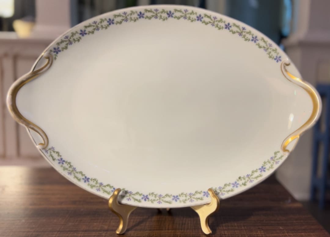 Rare Limoges Antique Serving Platter Gold Trimmed Austrian Made for ...