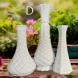 LOTS of Milk Glass Vases From Hoosier Randall Brody Anchor Hocking ...