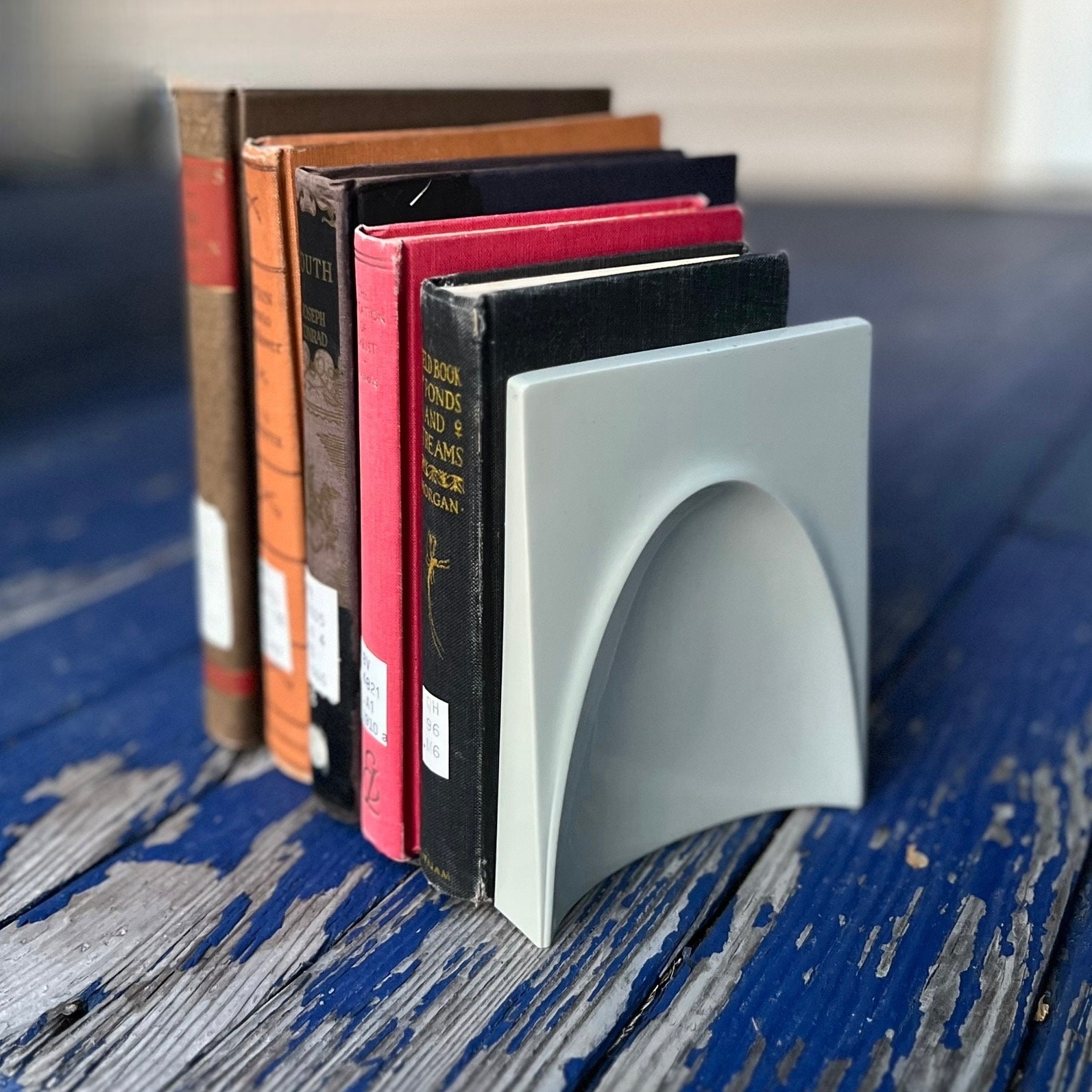 Mid Century Melamine Bookends Ellipse Space Age Futuristic Atomic ...