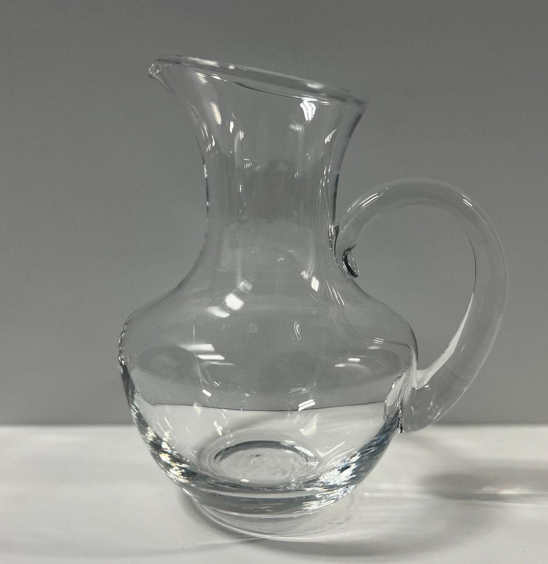 Simon Pearce Meriden Crystal Pitcher: Lead-free Glass Beverage Server ...