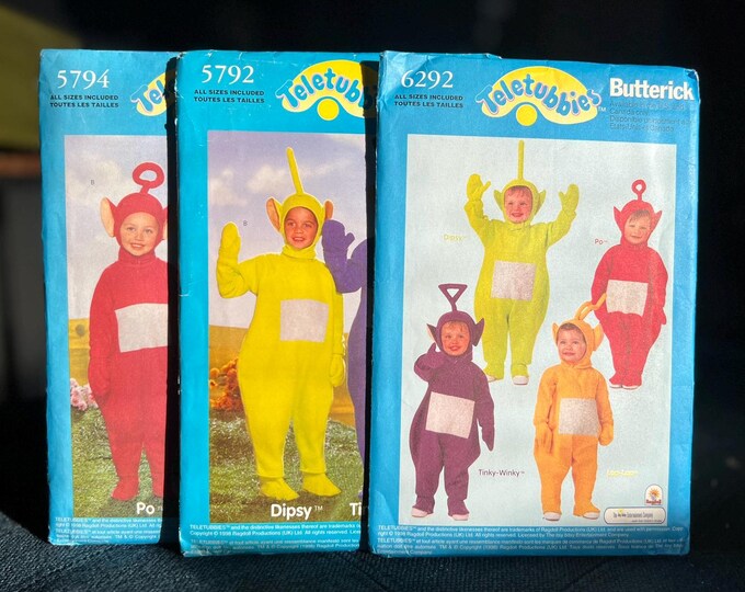 Butterick Teletubbies Costumes Uncut Sewing Patterns All Sizes Infants ...