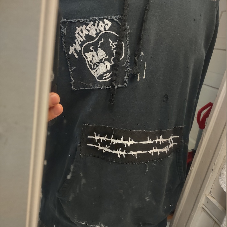 Barbed Wire Strip Patch - Screen Printed Patch - Punk - Hardcore - Etsy