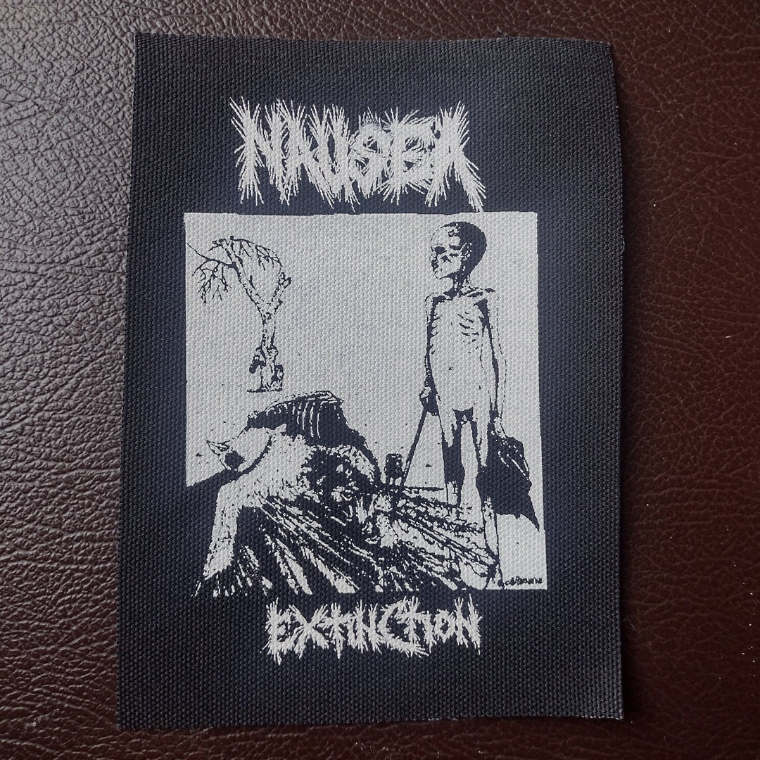 Nausea Patch Extinction Album Cover - Hardcore Punk Crust Sludge Metal ...