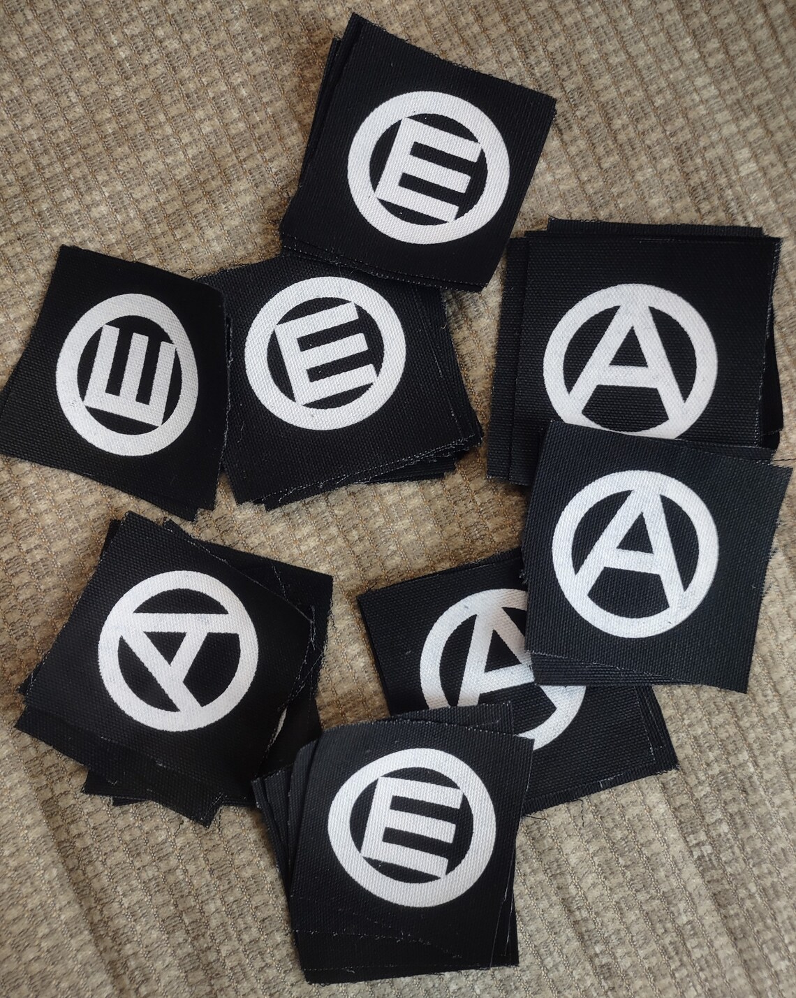 Anarchy and Equality - as a Pair - Screen Printed Punk Patches - Etsy