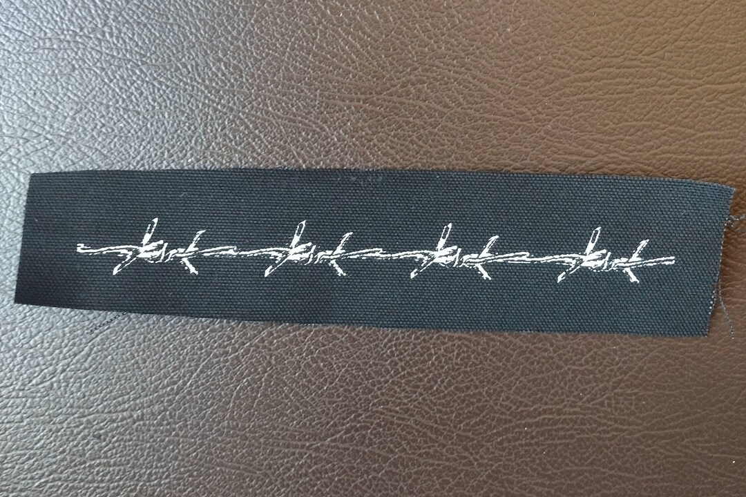 Barbed Wire Single Strip Patch Screen Printed Patch Punk Hardcore - Etsy