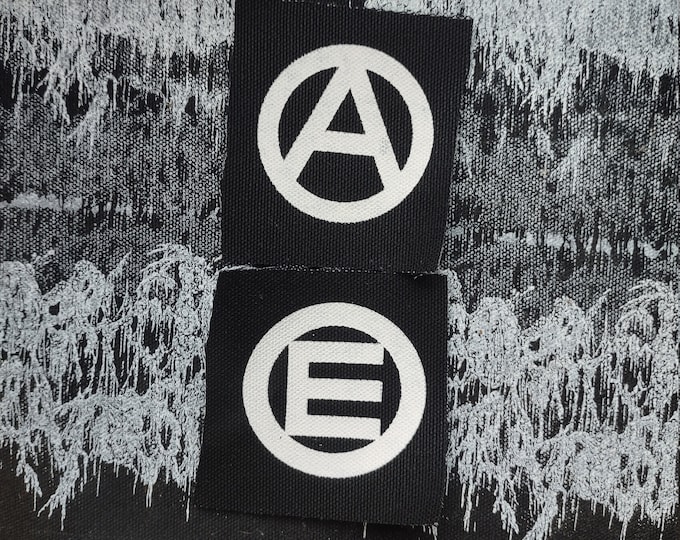 Anarchy and Equality - as a Pair - Screen Printed Punk Patches - Etsy