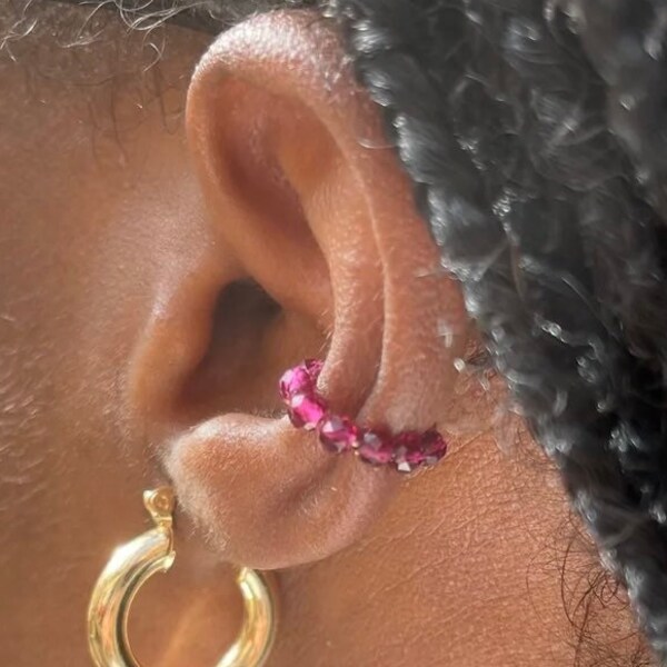 Gemstone Ear Cuff - Etsy