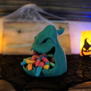 Oogie Boogie Halloween Candy Bowl Storage Container Table Art Decor Key ...