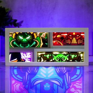 Custom Character LED Light Box Color Changing USB Plug Remote - Etsy