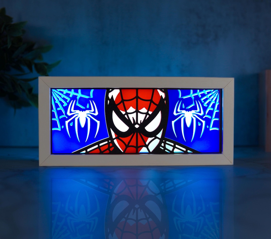 Spider Man V2 - LED Night Light | Color Changing | USB Plug + Remote ...