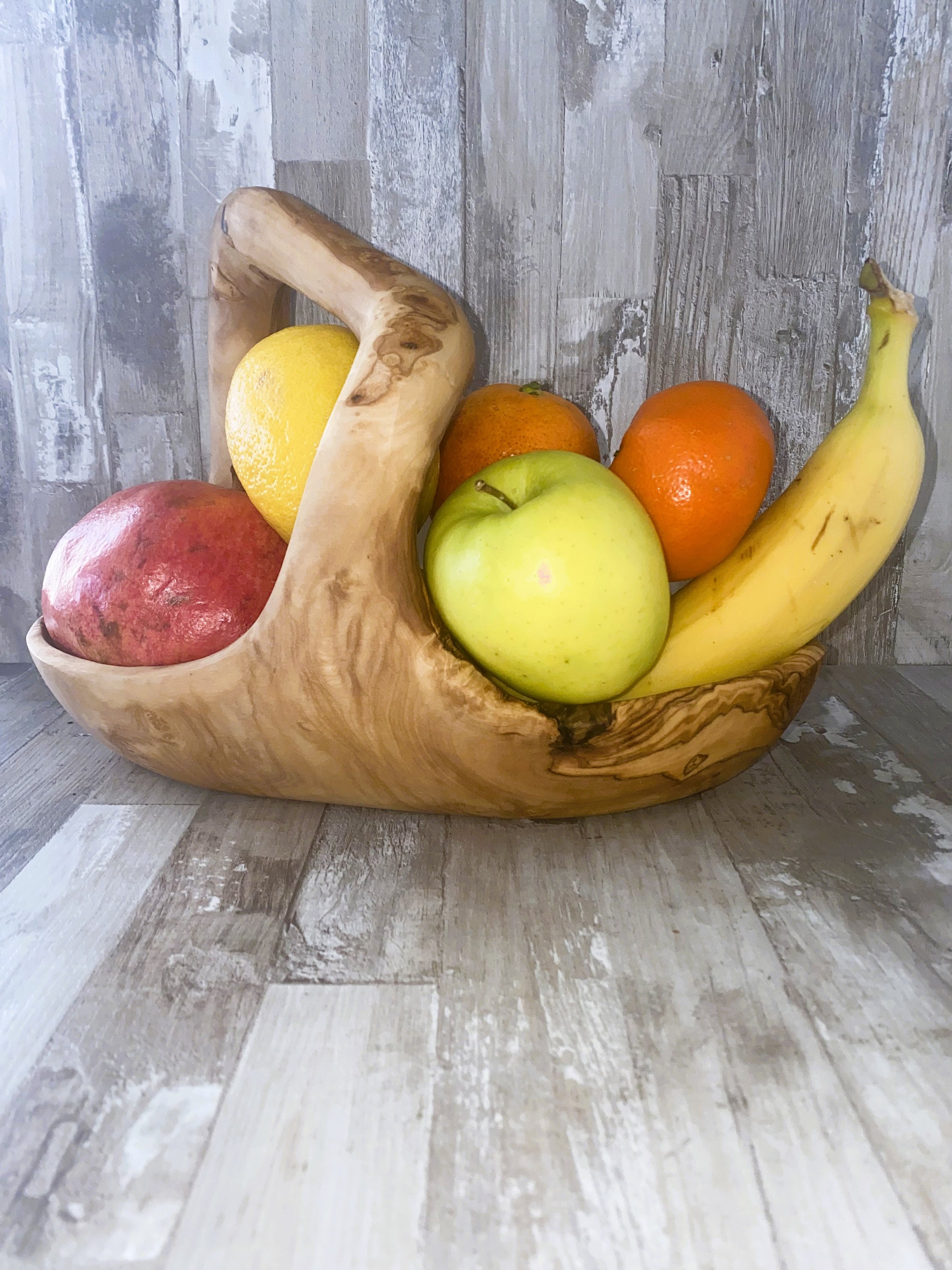 Fruit Bascket Made From Olivewood Mothers Gift. Order Now - Etsy
