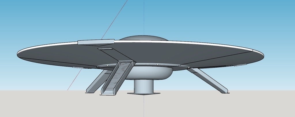 Forbidden Planet C57D Spaceship Fanart 3D Model Painted or - Etsy