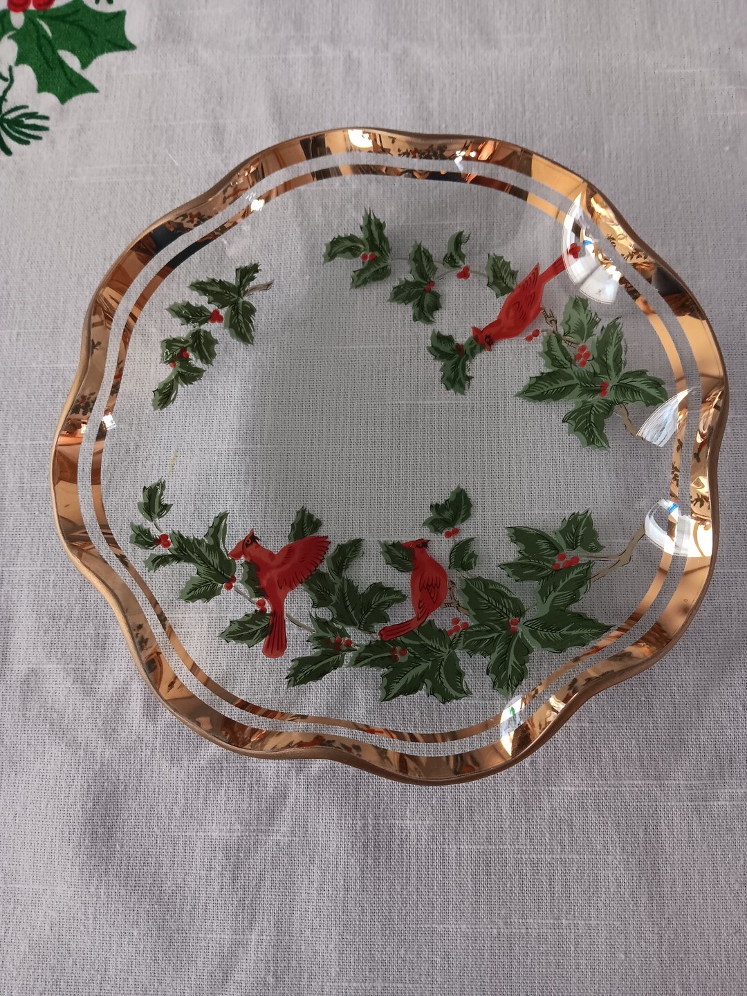 Christmas Cardinal Dish by Lefton. This Vintage Dish is in Like New ...