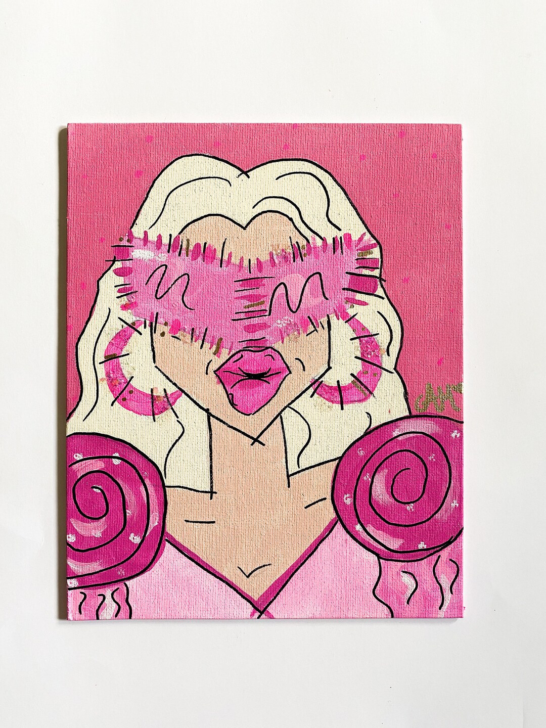 Dorm Room Decor, Diva Girl, Preppy Girl, Funky Girl, Diva Girl Painting ...