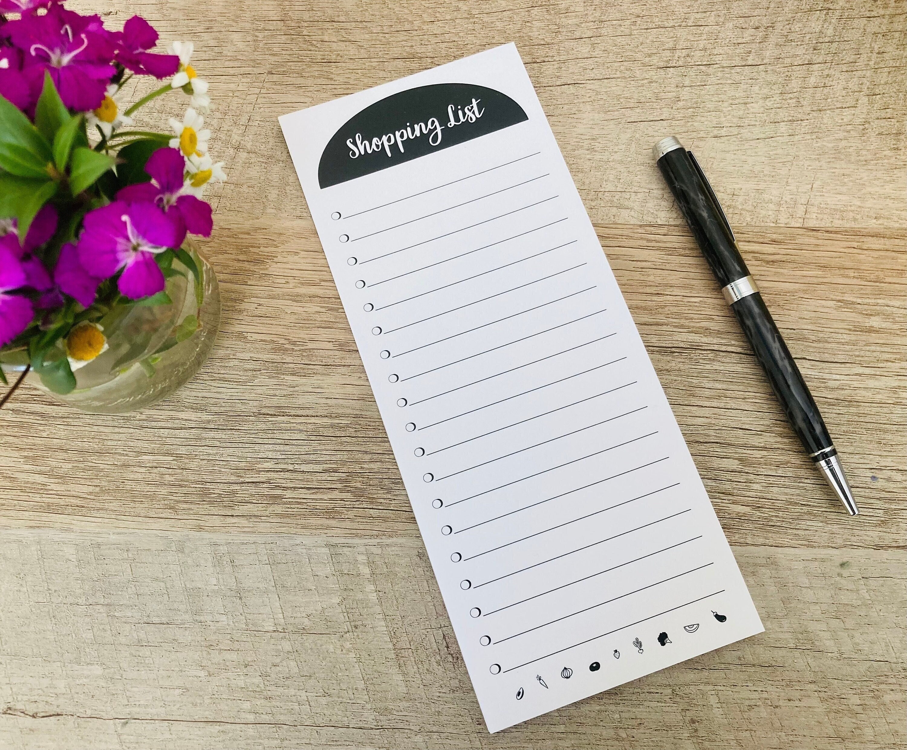 Magnetic Shopping List, Shopping List Notepad, Magnetic Grocery List ...