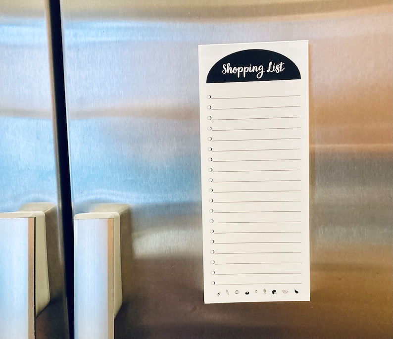 Magnetic Shopping List Shopping List Notepad Magnetic - Etsy