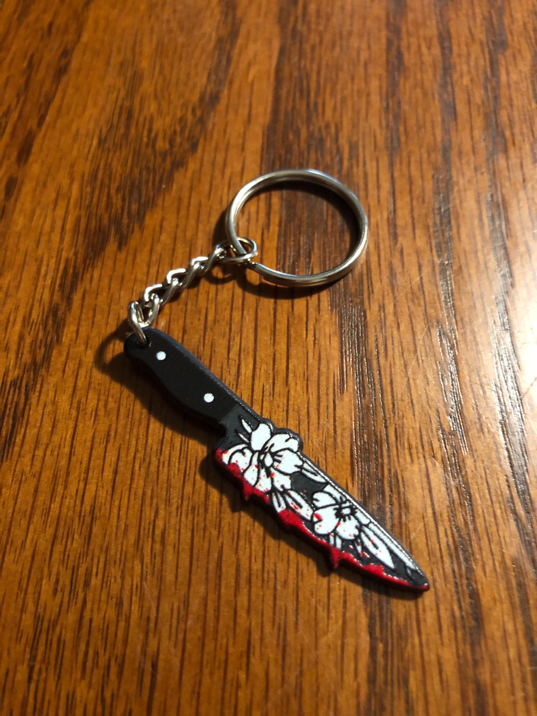 Flower Butcher Knife Keychain- Halloween- Scream- Unique - Etsy