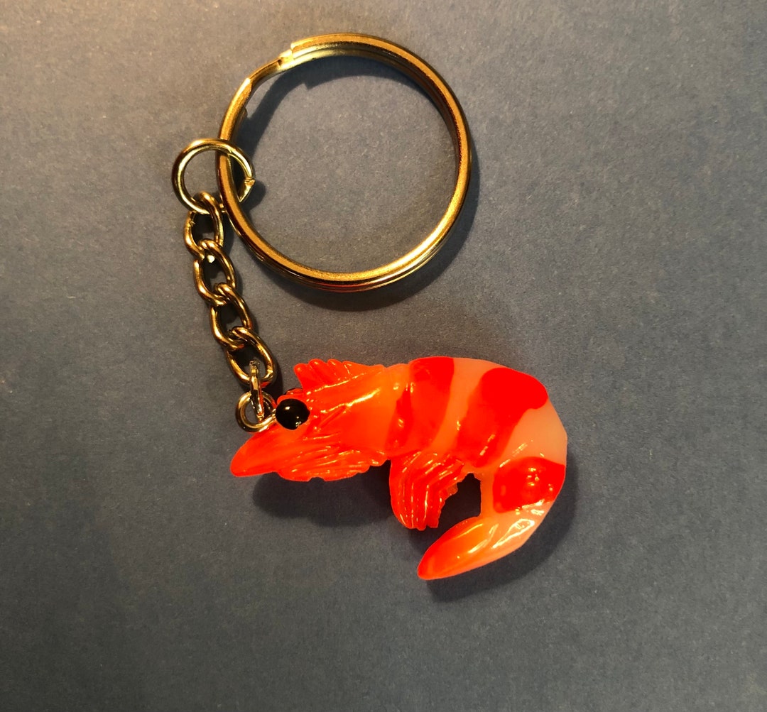 Shrimp- Sea Creature- Unique Keychain Kawaii- Jumbo Shrimp - Etsy