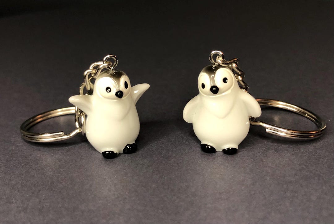 Penguin Keychain- Bird- Kawaii - Etsy