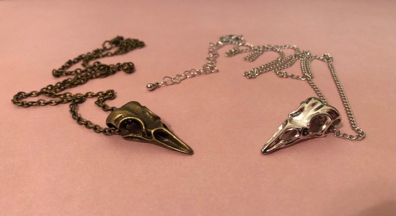 Bird Skull Crow Necklace - Etsy