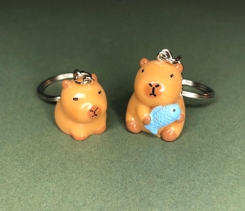Capybara Keychain Kawaii - Etsy