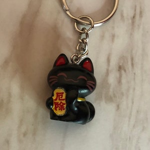 Cat Lucky Cat Good Fortune Keychain Kawaii - Etsy