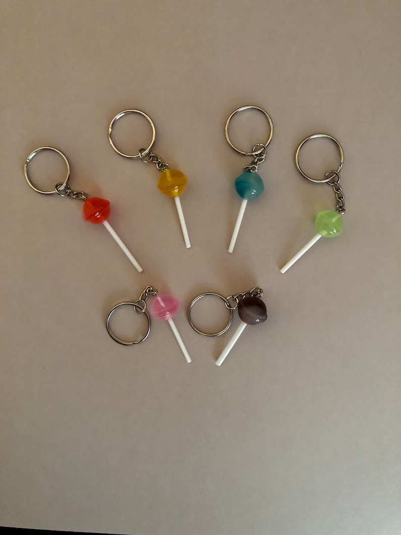 Candy Lollipop Keychain Kawaii - Etsy