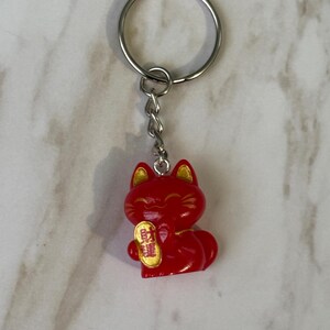 Cat Lucky Cat Good Fortune Keychain Kawaii - Etsy