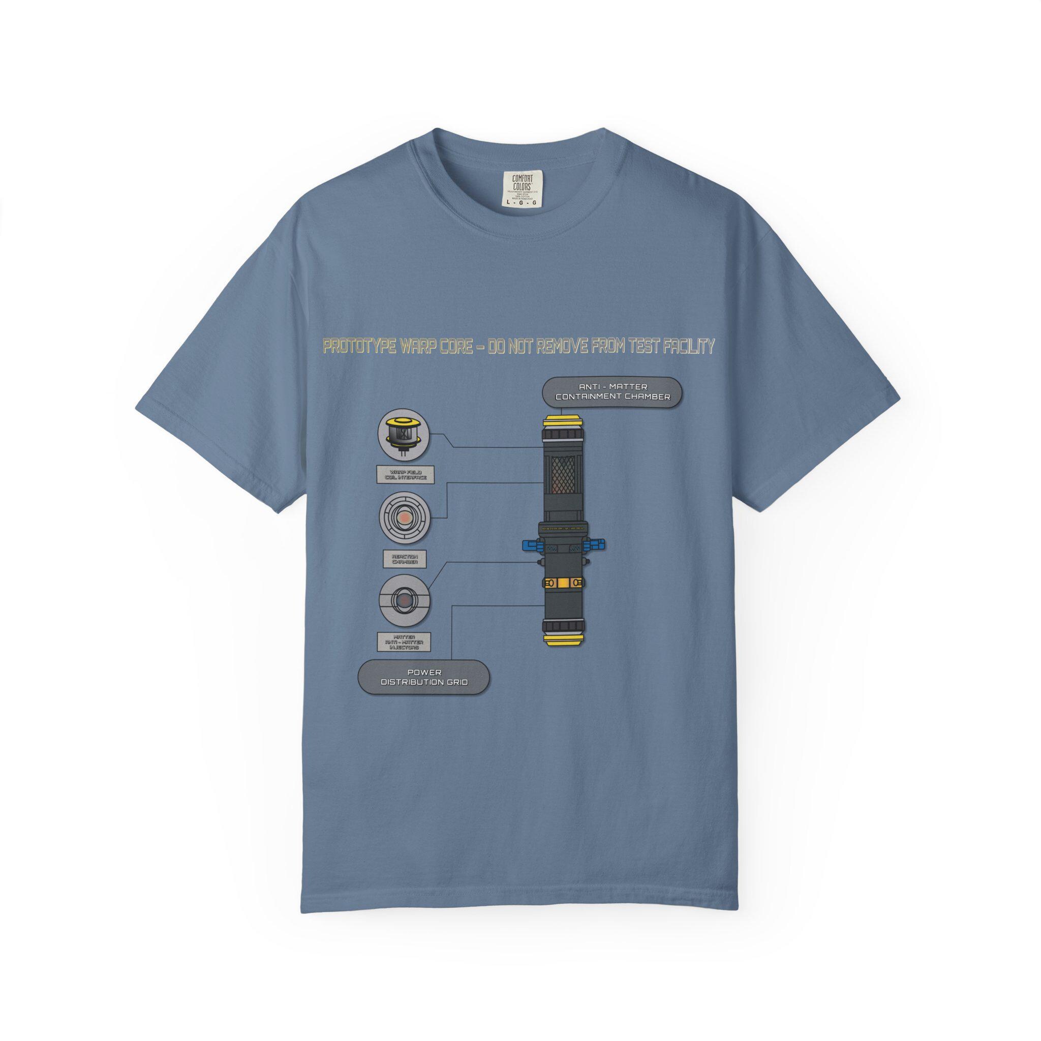 Prototype Warp Core T Shirt | Sci Fi Tech Blueprint Graphic Tee ...