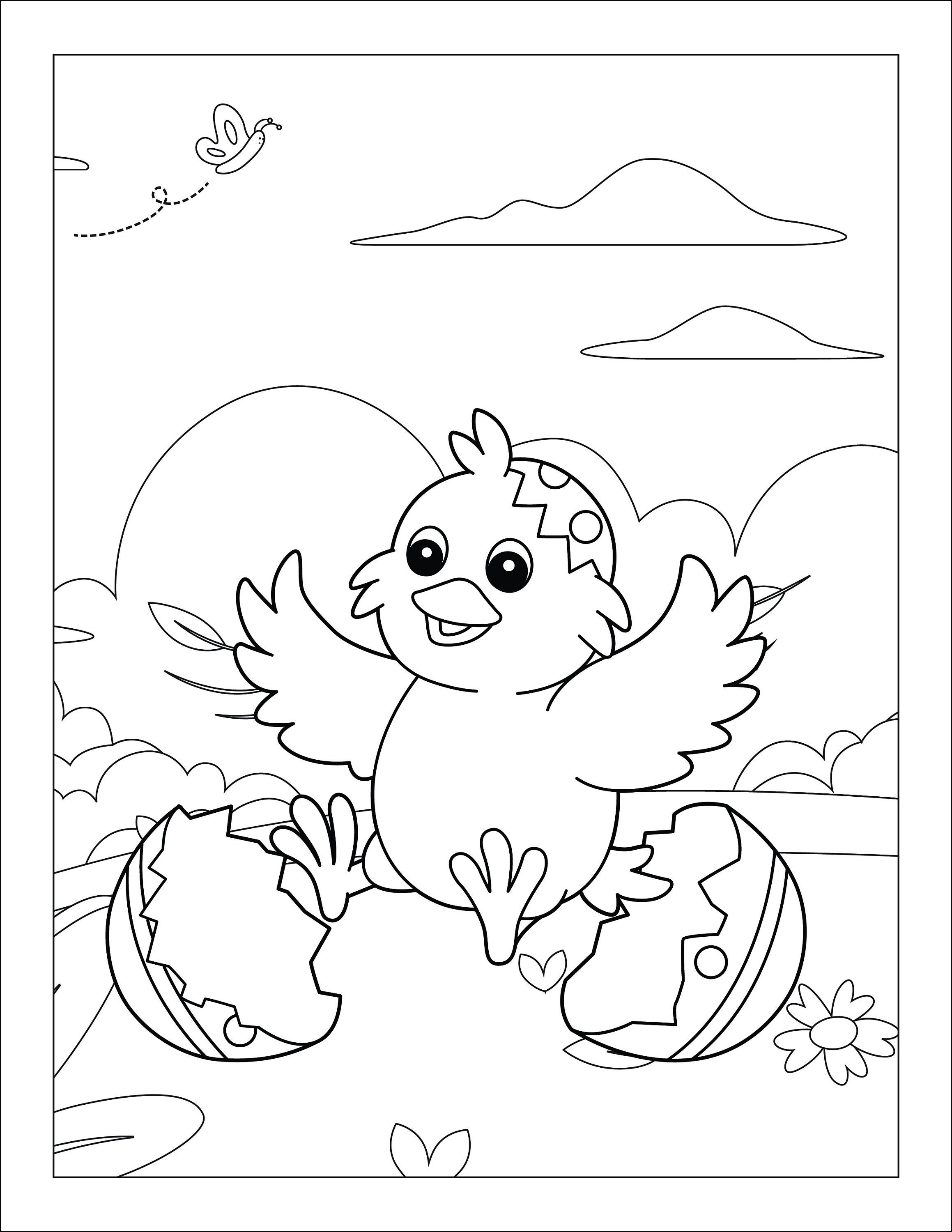 15 PDF Printable Easter Coloring Pages + 2 Bonus Page! - Etsy