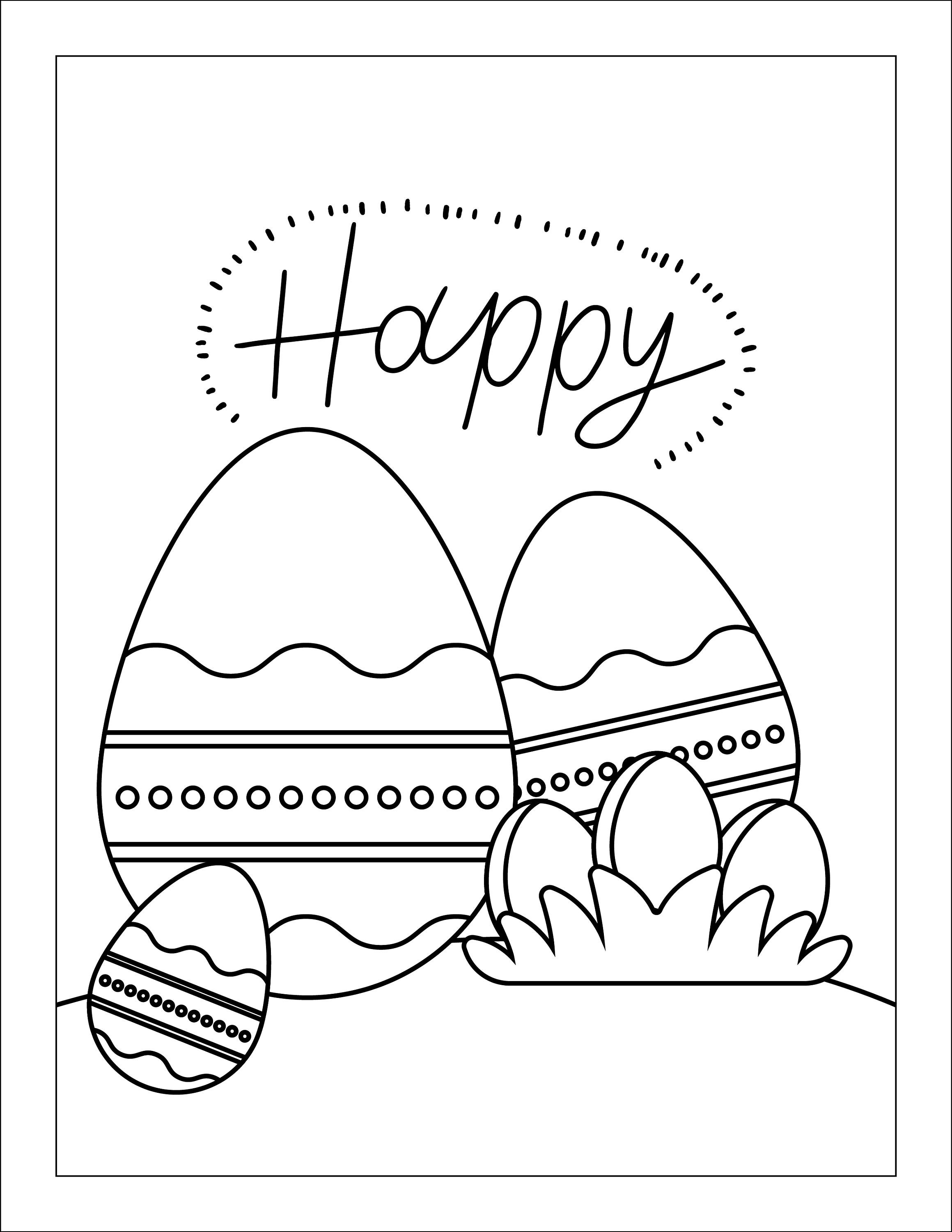10 Printable Spring/easter Coloring Pages With 2 Bonus Pages! - Etsy