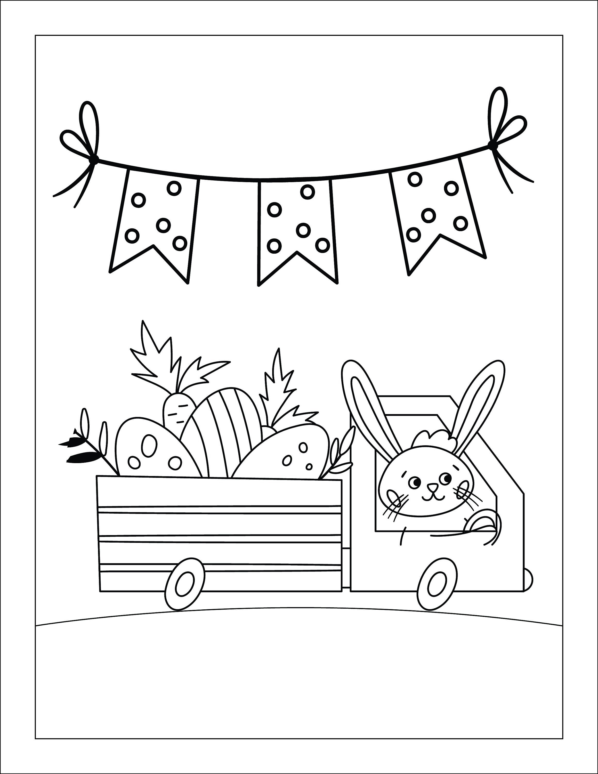 10 Printable Spring/easter Coloring Pages With 2 Bonus Pages! - Etsy