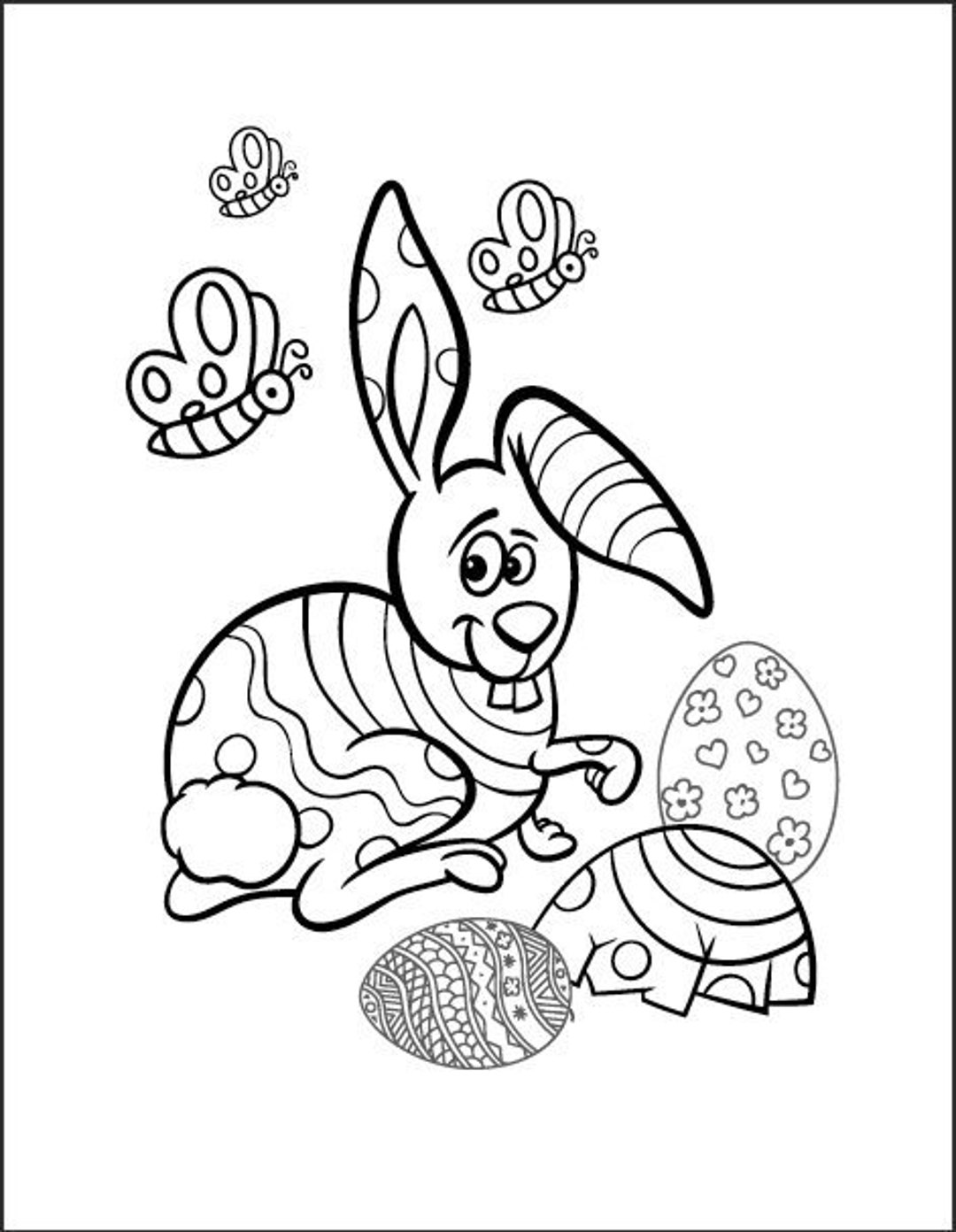 25 Easter Coloring Printable Pages - Etsy
