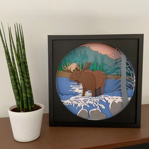 Westcoast Moose Shadowbox SVG - Etsy