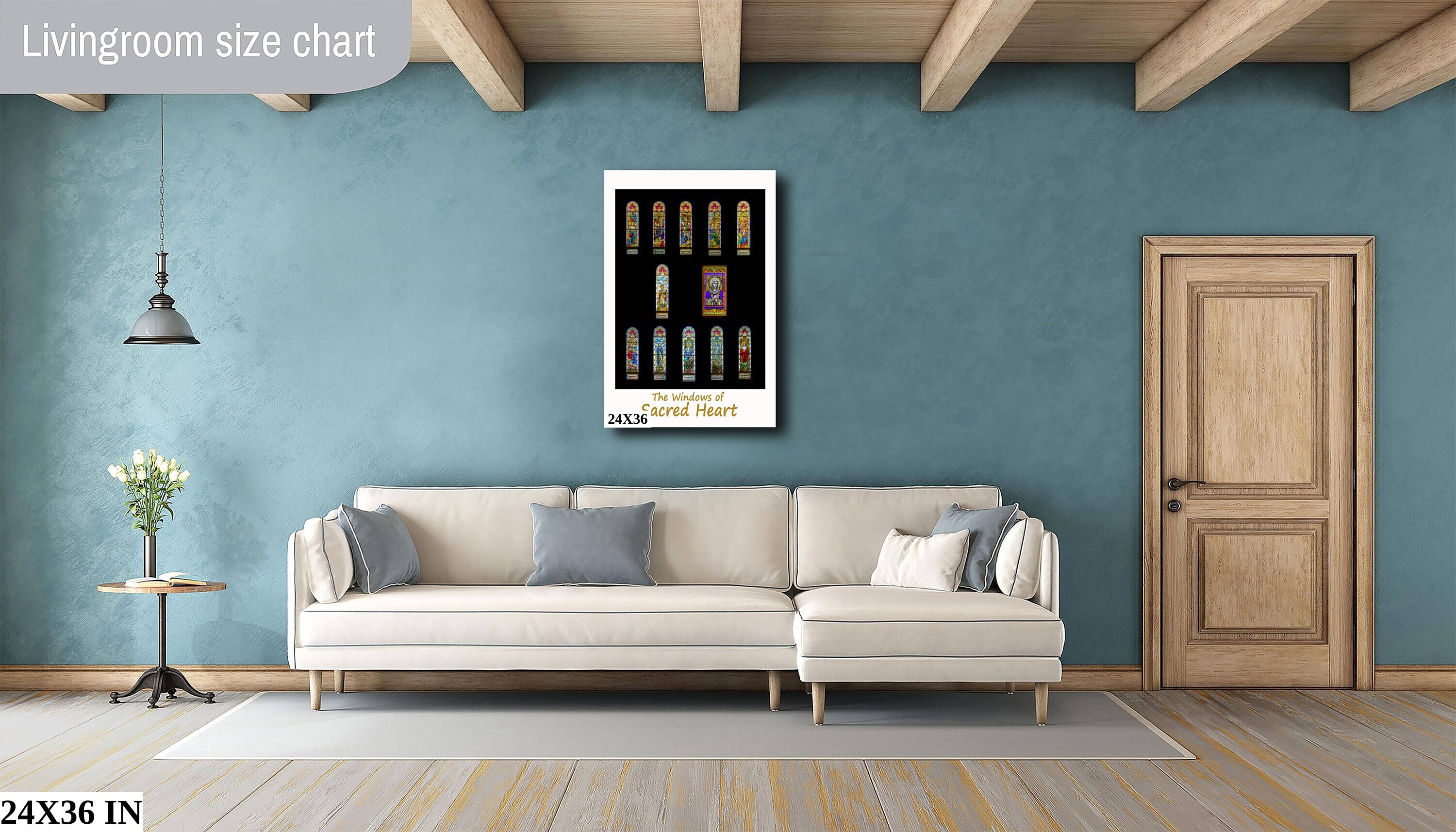 The Windows of Sacred Heart Church Stained-glass Owatonna MN Canvas or ...