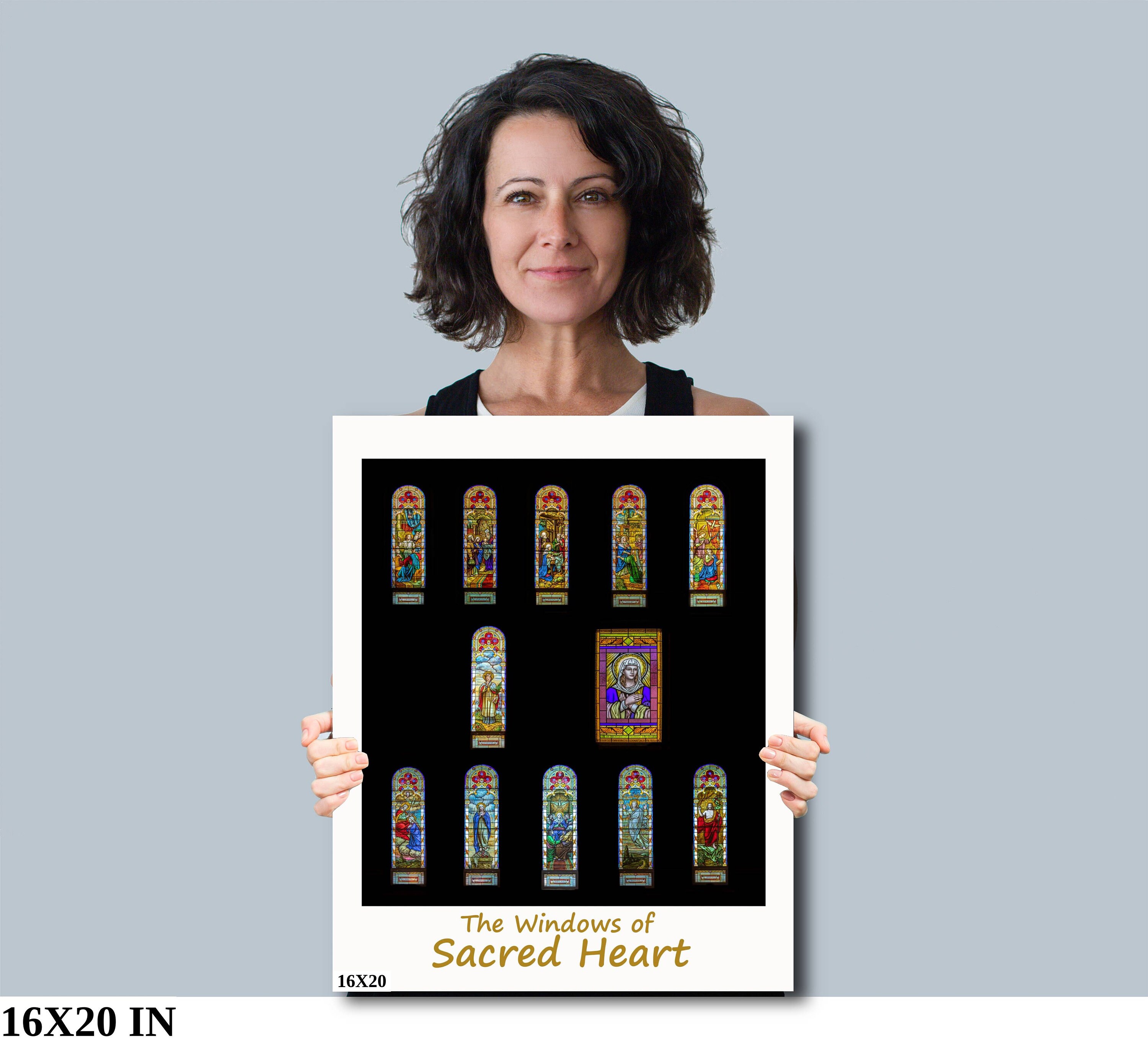 The Windows of Sacred Heart Church Stained-glass Owatonna MN Canvas or ...