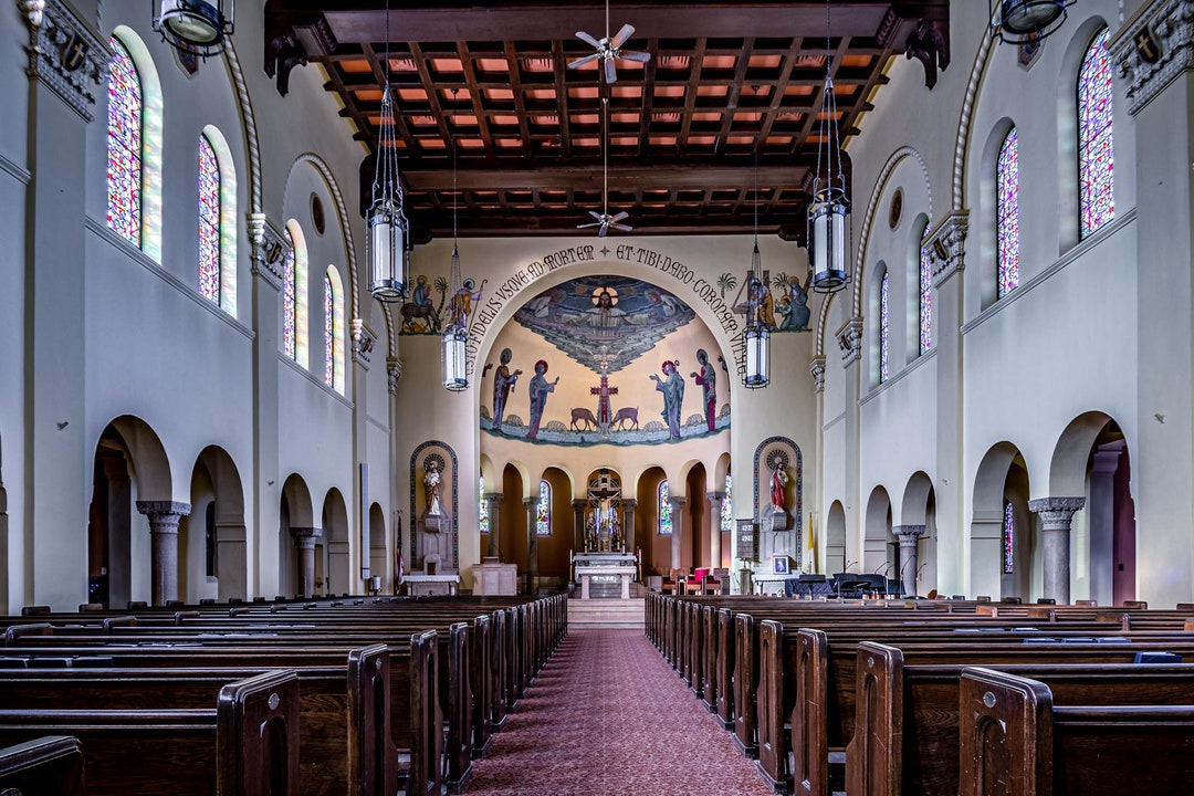 St. Joseph Altar From Middle of Nave Natural Light Canvas Print Wall ...