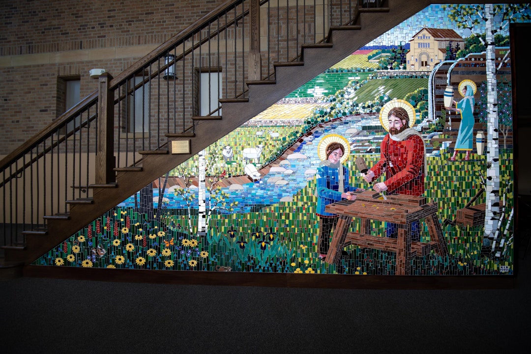 St. Joseph and the Holy Family Mural in Fellowship Hall St. Joseph ...