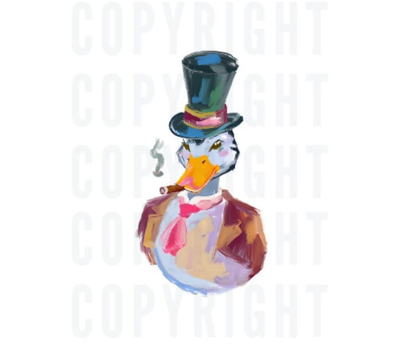 Cigar Duck - Digital File - Etsy
